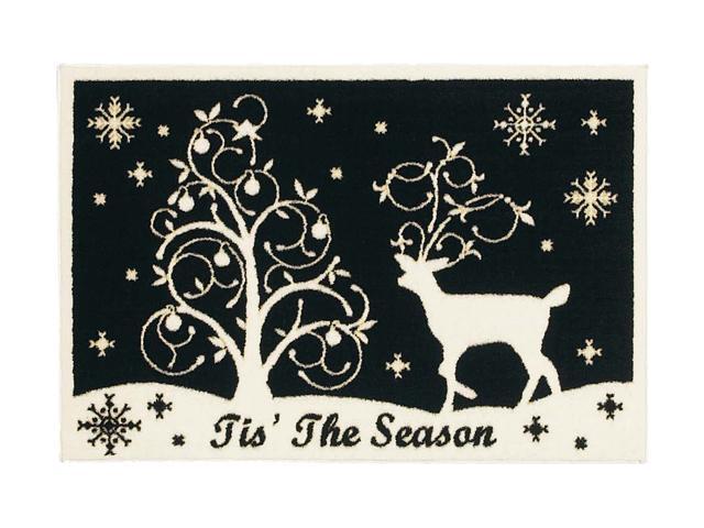 Shaw Living Holiday Collection Winter Night Area Rug Multi 2' 7" X 3 ...