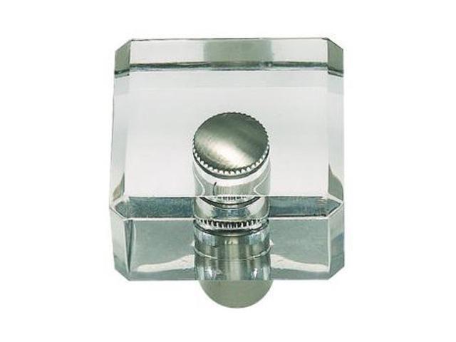 Atlas 3145-BRN Optimism Lucite Square Knob -Clear Lucite&Brushed Nickel ...