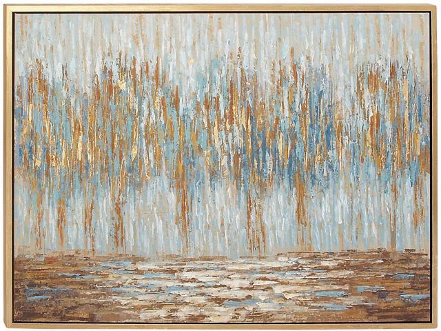 Cedar Crest 302071 Gold Traditional Abstract Canvas Wall Art - Newegg.com