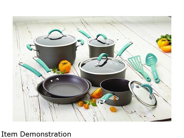 Rachael Ray Cucina Hard Anodized Nonstick 12 Piece Cookware Set In Gray