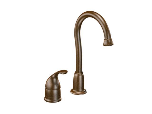 MOEN 4905ORB Camerist oil rubbed bronze one-handle high arc bar faucet ...