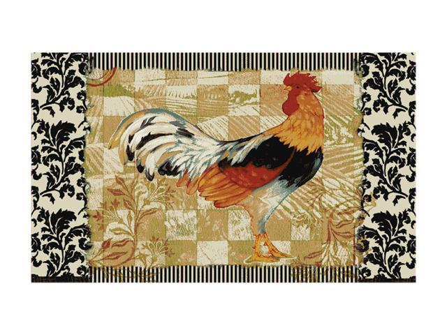 Mohawk Home New Wave Kitchen Bergerac Rooster Neutral Rug Black 30" x ...