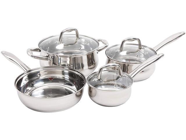 Sunbeam Branson 7 Piece Cookware Set, Stainless Steel - Newegg.com