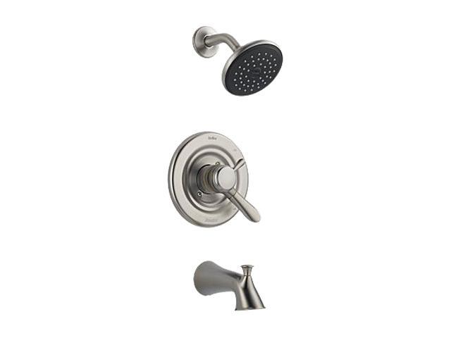 DELTA T17438-SS Lahara Monitor 17 Series Tub Spout and Shower Trim ...