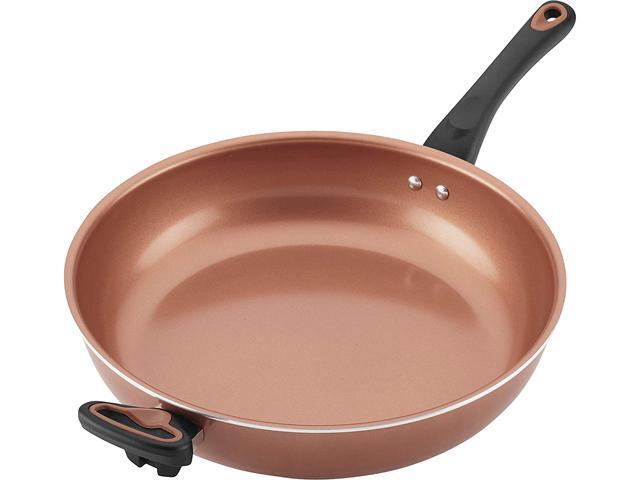 Farberware Glide Copper Ceramic Nonstick 12-Inch Deep Skillet, Frying ...