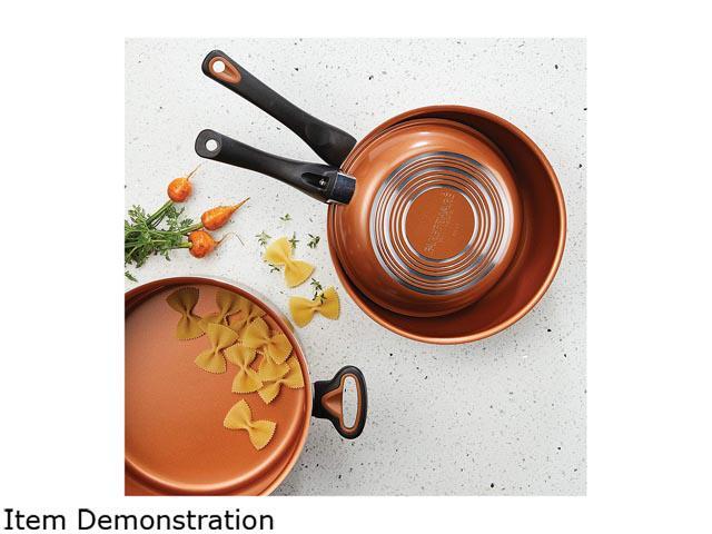 Farberware Glide Copper Ceramic Nonstick Skillet Twin Pack, Copper ...