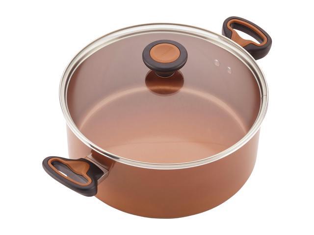 Farberware Glide Copper Ceramic Nonstick Cookware Set, 11-Piece, Copper ...