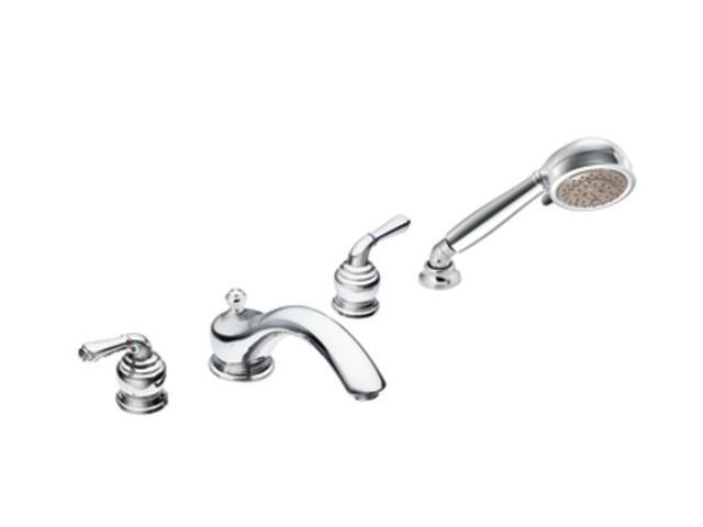 MOEN T953 Monticello Two-Handle Low Arc Roman Tub Faucet Includes Hand ...