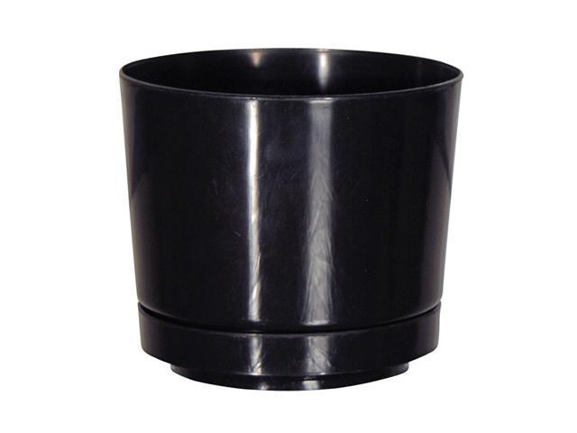 Dynamic Design 6" Black Hi-Gloss Finish Planters Full Depth - Newegg.com