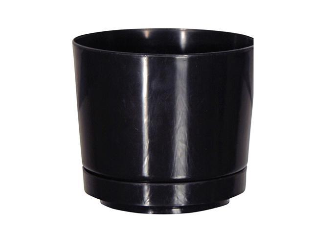 Dynamic Design 16" Black Hi-Gloss Finish Planters Full Depth - Newegg.com
