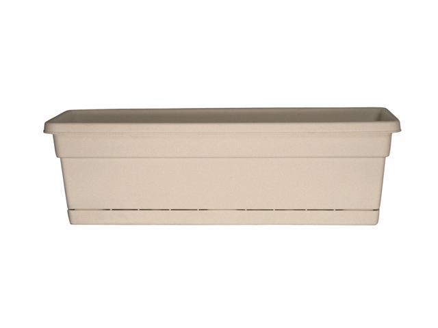 Dynamic Design 24" Sand Rolled Rim Window Boxes with Attached Trays ...