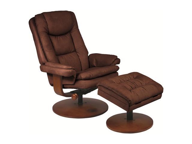 Mac Motion Chairs Chocolate Nubuck Bonded Leather Swivel, Recliner with ...