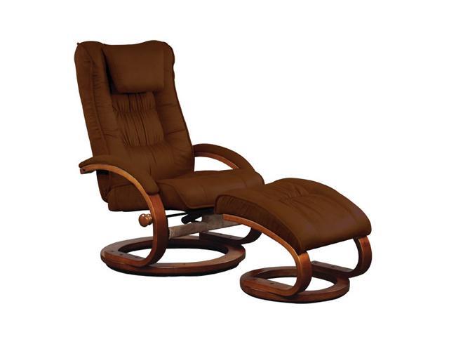 Mac Motion Chairs Chocolate Brown Microfiber Swivel, Recliner with ...