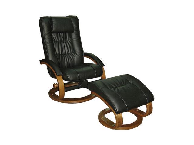 Mac Motion Chairs Black Leather Swivel, Recliner with Ottoman - Newegg.com