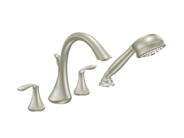 MOEN T944BN Eva Two-handle High Arc Roman Tub Faucet and Hand Shower ...
