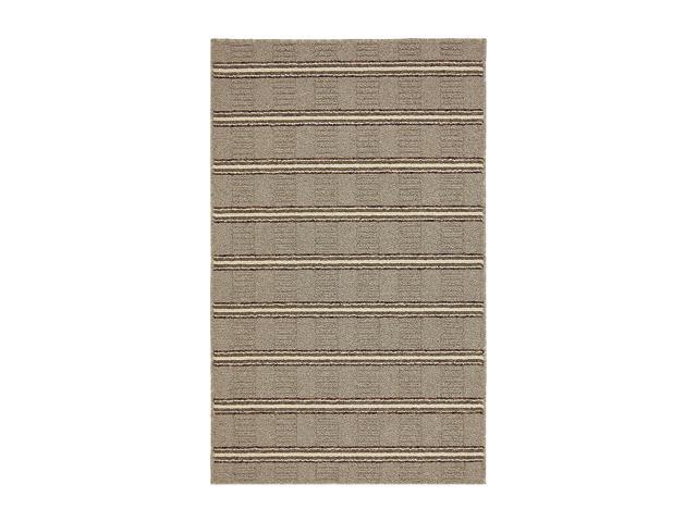 Mohawk Home Sport Utility Mat Compton Stripe Oyster Shell 30" x 46" Rug ...