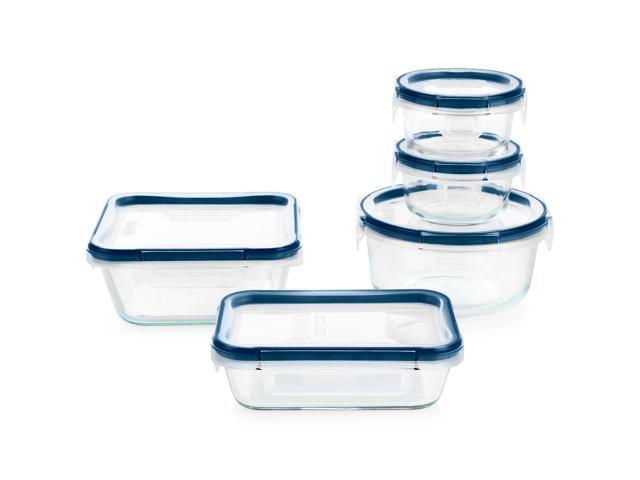 Pyrex FreshLock Plus Glass Storage with Microban 10-piece Set - Newegg.com