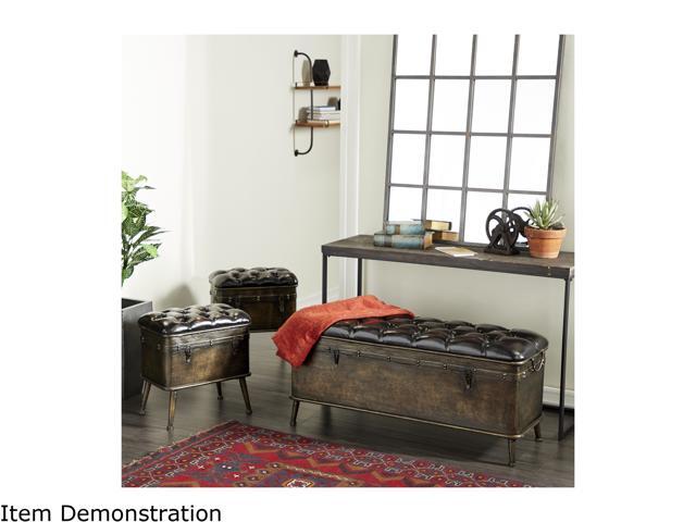 UMA Enterprises 301640 Metal Storage Bench, Set of 3, 20", 20", 48"W ...