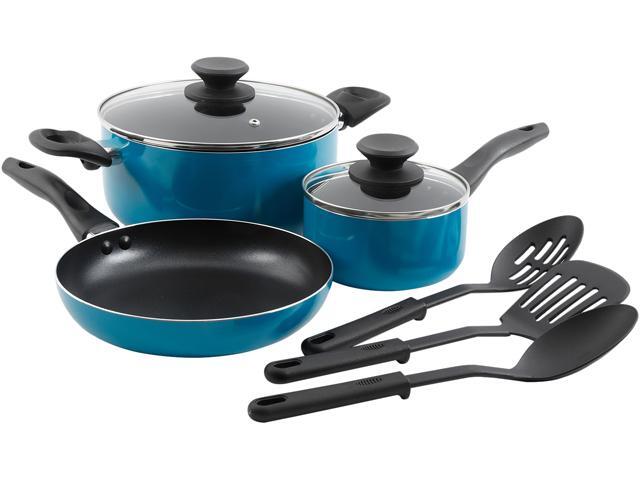 Gibson Palmer 8pc Cookware Set in Turquoise - Newegg.com