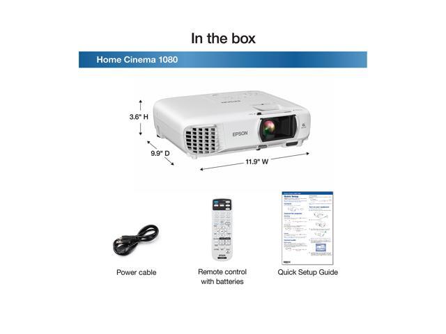 Epson Home Cinema 1080 Full HD 3LCD Projector (V11H980020) - Newegg.com