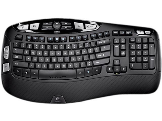 Logitech K350 102 Key Wireless USB Multimedia Wave Keyboard - French ...