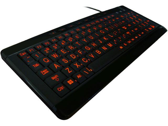 A4tech Wired Keyboard with Large Print and LED Lighting - Newegg.com