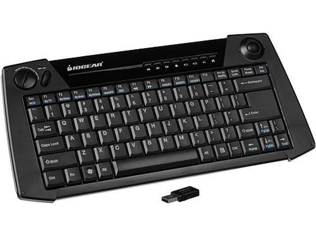 Iogear 2.4GHz Multimedia Keyboard with Laser Trackball and Scroll Wheel ...