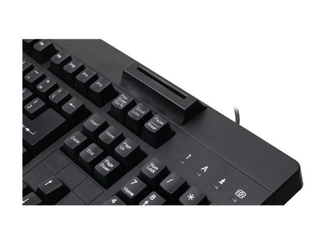 IOGEAR Integrated Keyboard/CAC Reader GKBSR202TAA - Newegg.com