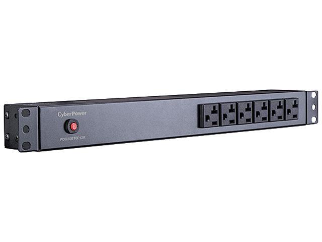 CyberPower 18-Outlet (6 Front/12 Rear) Rackmount Basic PDU w/ Twist ...