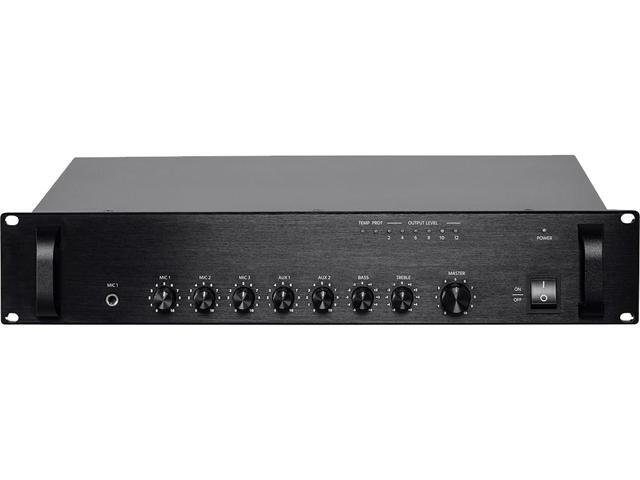 Monoprice Commercial Audio 240W 5ch 100/70V Mixer Amp with Mic - Newegg.com