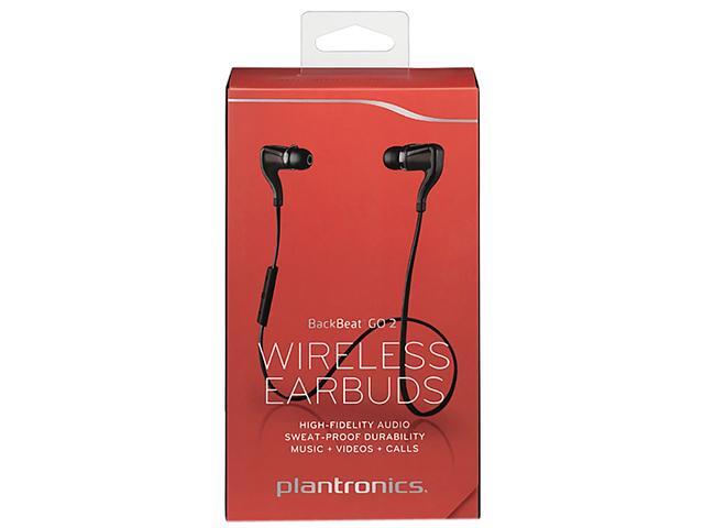Plantronics Backbeat GO 2 Black Stereo Bluetooth Headset Sweat Proof ...
