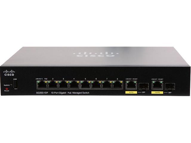 CISCO SYSTEMS SG350-10P 10-port GBT mng swt - Newegg.com