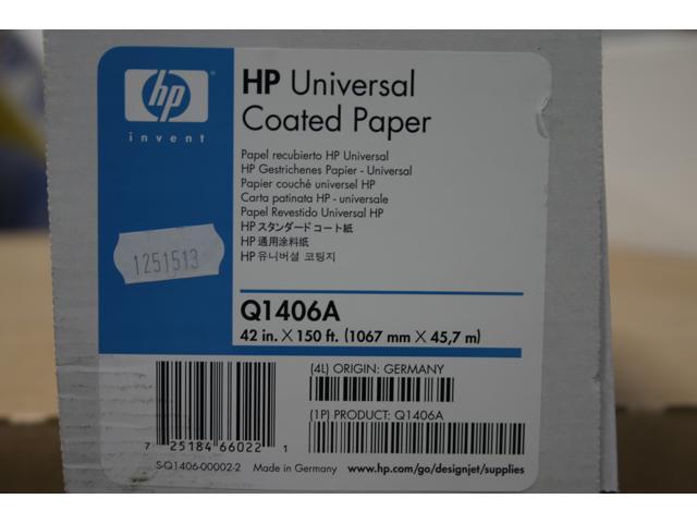 Open Box: HP Q1406A Universal Coated Paper - 42" x 150' paper Q1406A ...