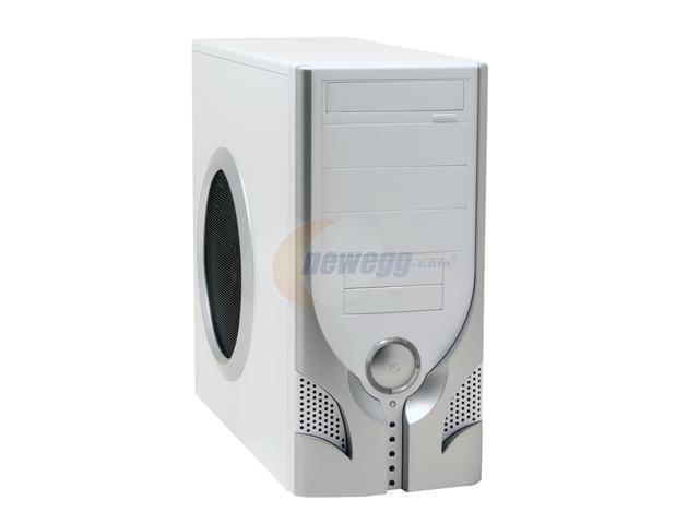 XCLIO 3060WH White/Silver Computer Case - Newegg.com