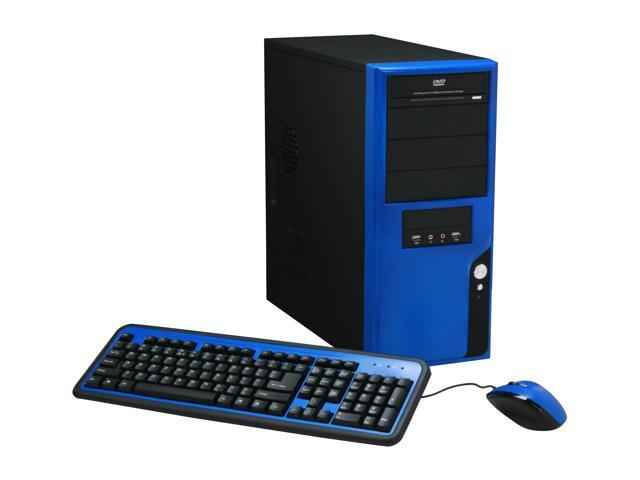 ATOP Decorative AT-AP101BL-KM Black / Blue Computer Case with keyboard ...