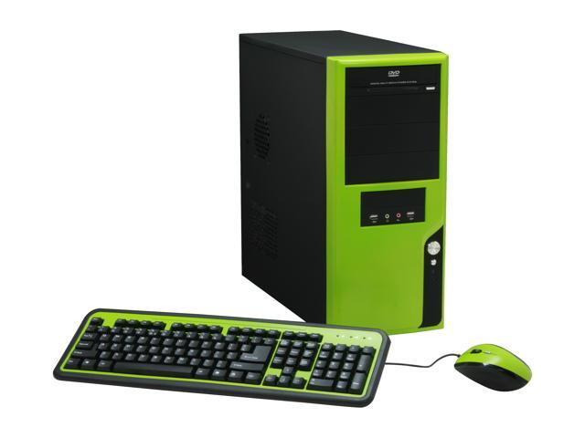 ATOP Decorative AT-AP101GR-KM Black / Green Computer Case with keyboard ...