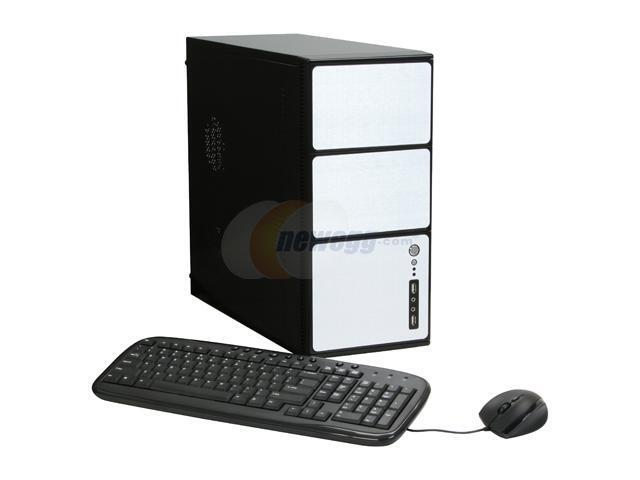 ATOP AT-AP588BK-KM Black / Silver Computer Case w/Black color keyboard ...
