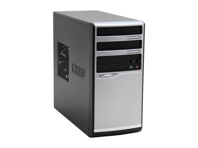 Enlight PM2F0103 Black/ Silver Steel Mini Micro ATX Computer Case Front ...