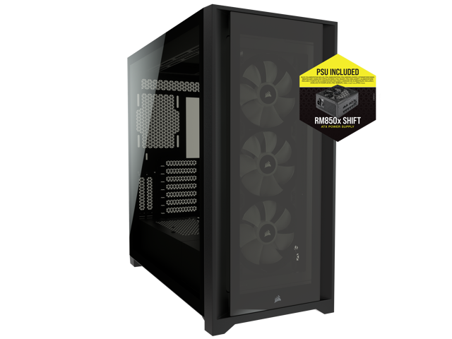 CORSAIR iCUE 5000X RGB Tempered Glass Mid-Tower ATX PC Smart Case with ...