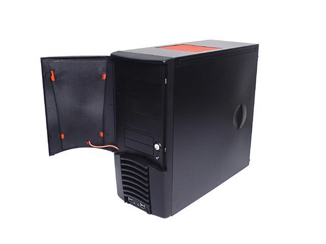 POWMAX DEMON CPDEM-1 Black/Red with Black/Red Interior Computer Case ...