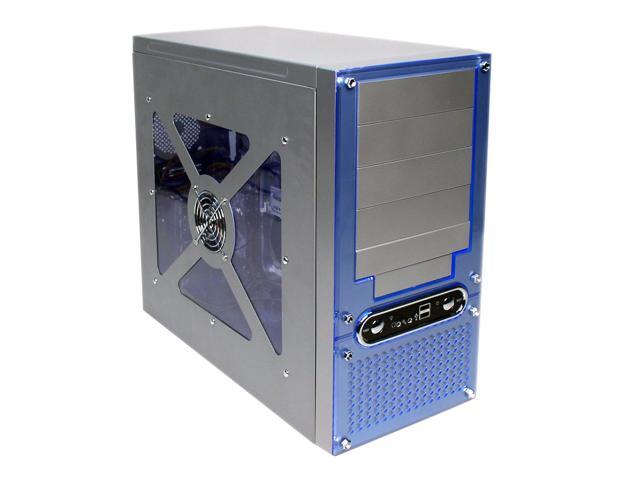 POWMAX C501-1 Silver/Blue Computer Case - Newegg.com