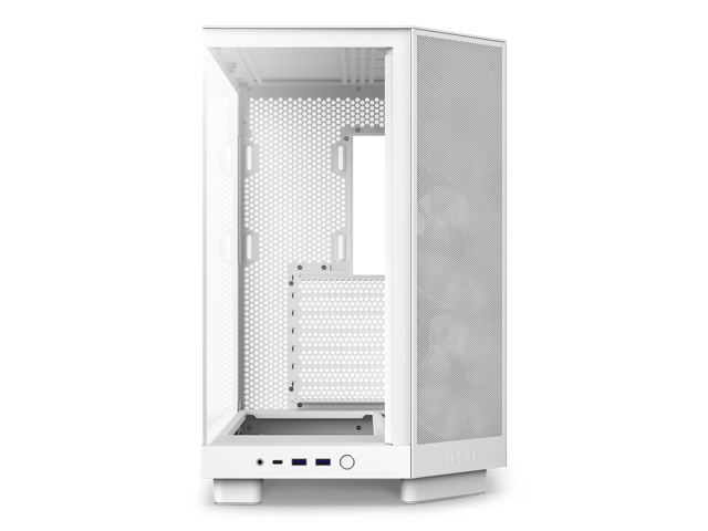 NZXT H6 FLOW RGB Compact Dual-Chamber Mid-Tower Airflow Case, White, CC ...