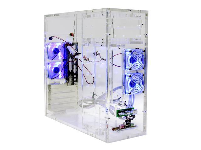 LOGISYS Computer CS688CL Transparent Computer Case Pre-Assembled ...