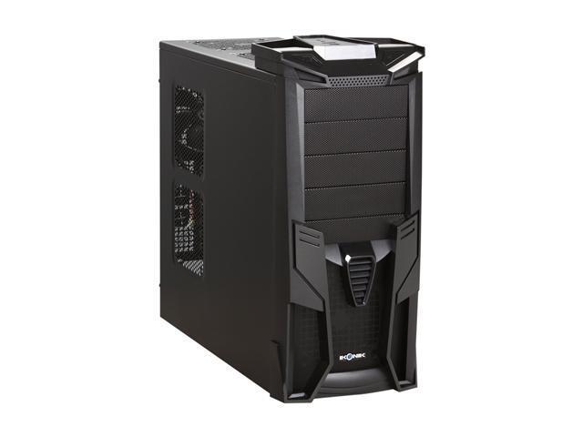 LOGISYS Computer CS1200BK ATX Mid Tower Optimus All Black Gaming Case ...