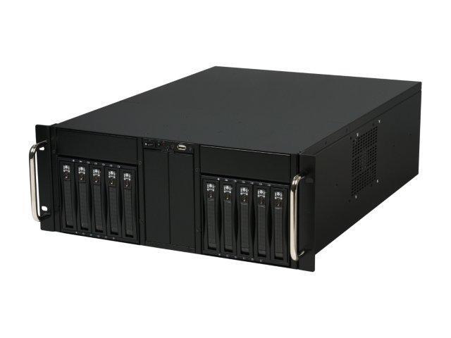 iStarUSA D-410-B10SA Black 4U Rackmount 10-Bay Stylish Storage Server ...