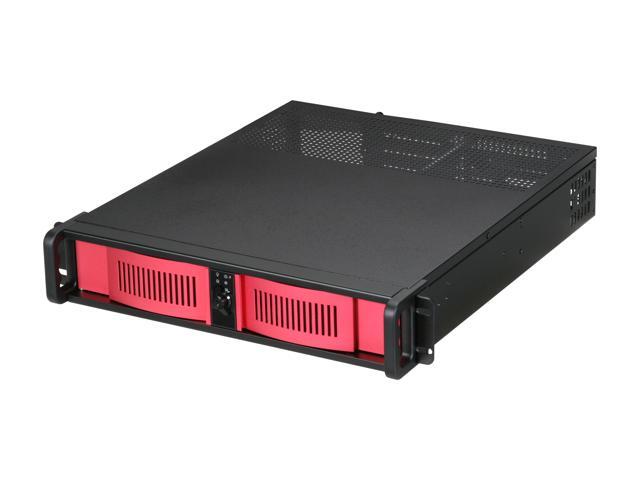 iStarUSA D-200-AB-RED 2U Rackmount Compact Stylish Server Chassis ...