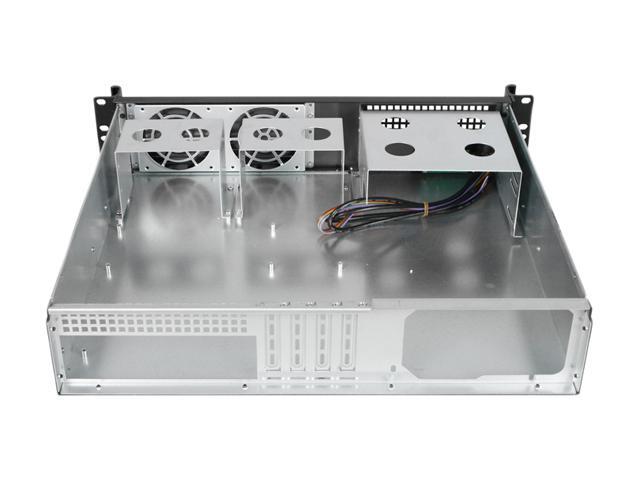 iStarUSA D-213-MATX-SILVER 2U Rackmount microATX Server Chassis ...