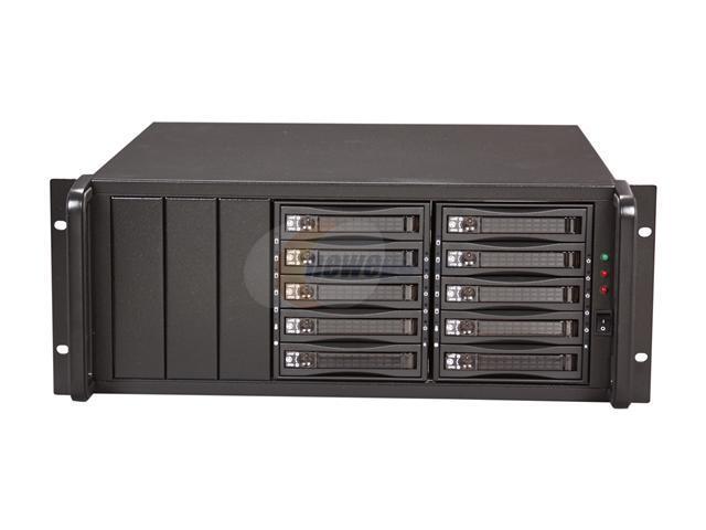 iStarUSA DAGE410U20PL-PM Black 4U Rackmount 10-bay SATA eSATA Port ...