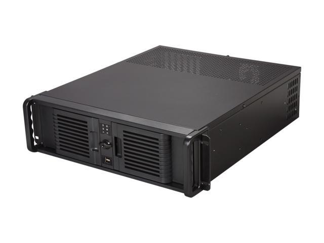iStarUSA D-300-PFS-75P1 Black 3U Rackmount Compact Stylish Server Case ...