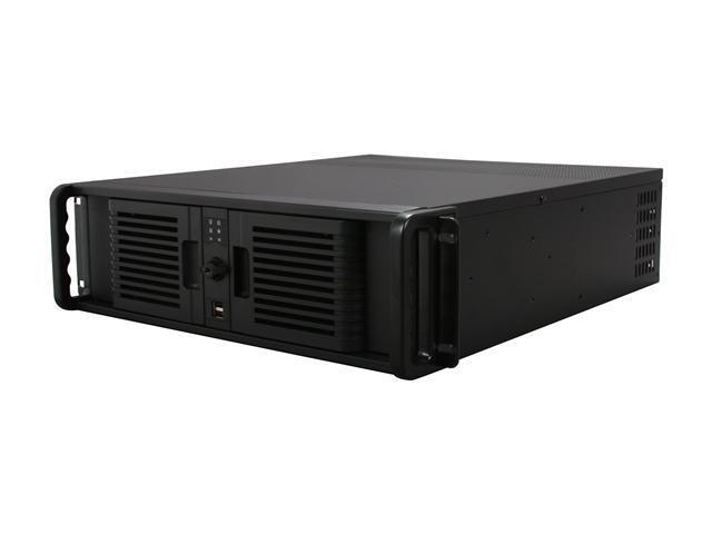 iStarUSA D-300-PFS-DE3BL Black 3U Rackmount Compact Stylish Trayless ...